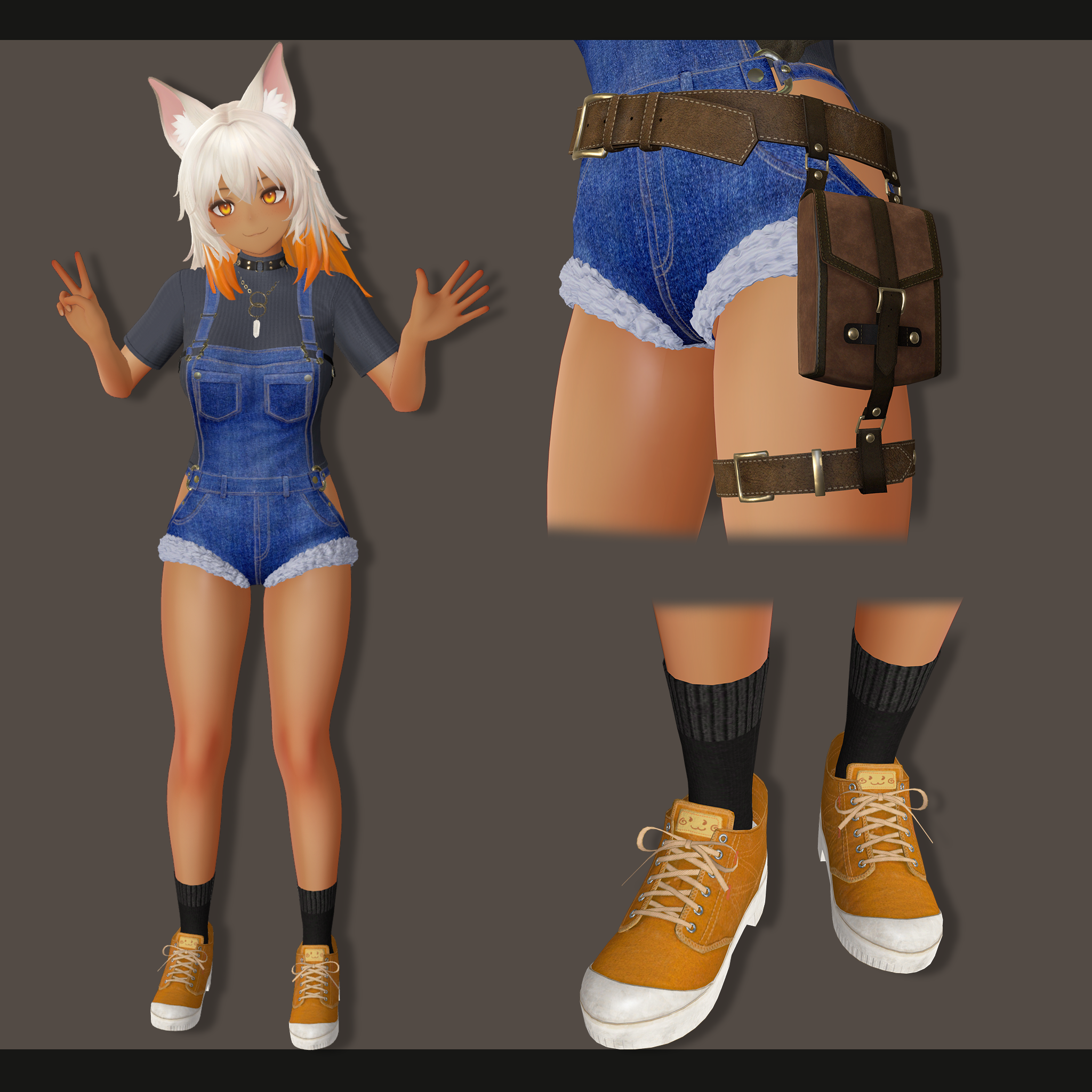 【EasternWindアバター&セレスティア対応】オーバーオールセット - Eastern Wind - BOOTH