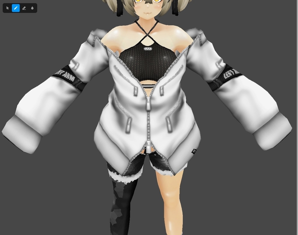 VRoid衣装 " 着崩しジャケットN6tセット "カスタムアイテム＆テクスチャ - YSSS. - BOOTH