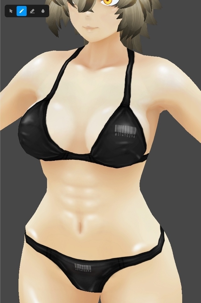 VRoid衣装 "黒ビキニセット"カスタムアイテム＆テクスチャ - YSSS. - BOOTH