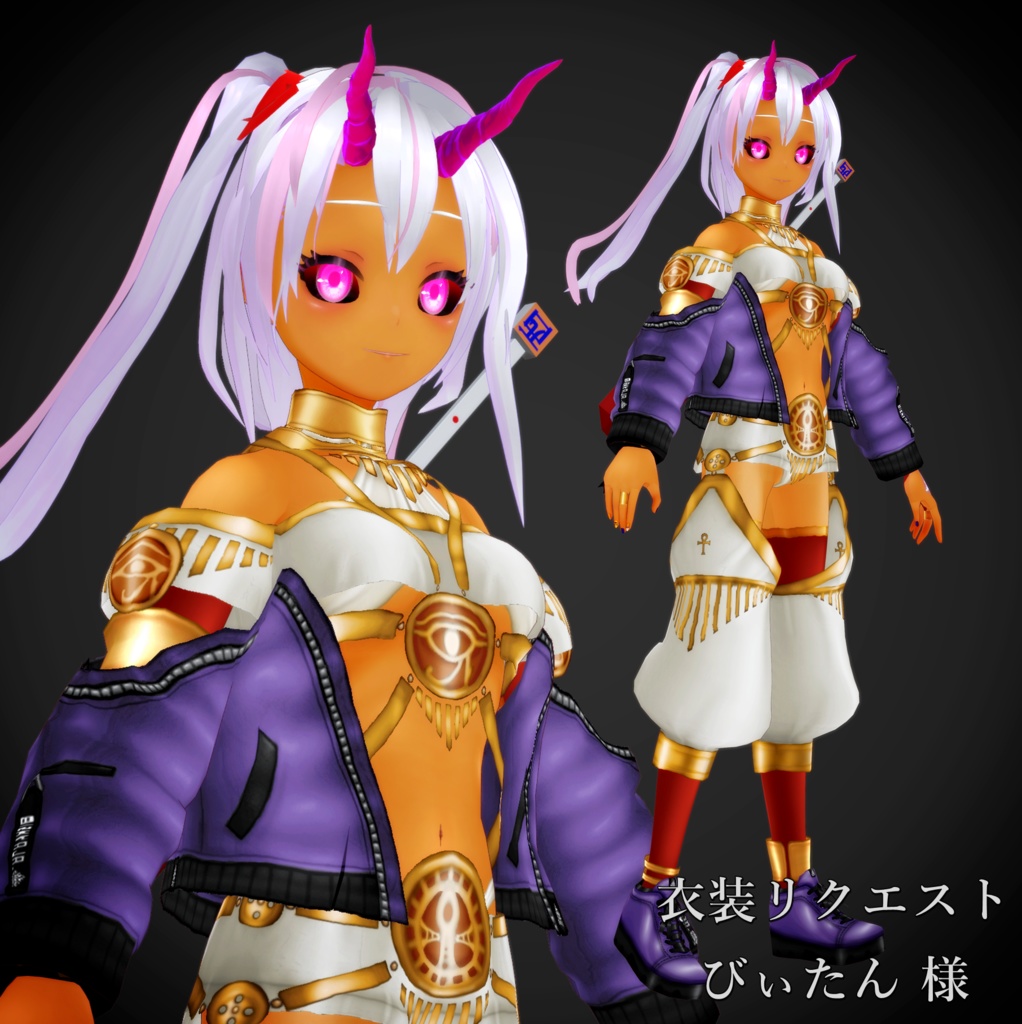 VRoid女性向け衣装 ” エンシェントドレス＆ジャケット " カスタムアイテム＆テクスチャ - YSSS. - BOOTH