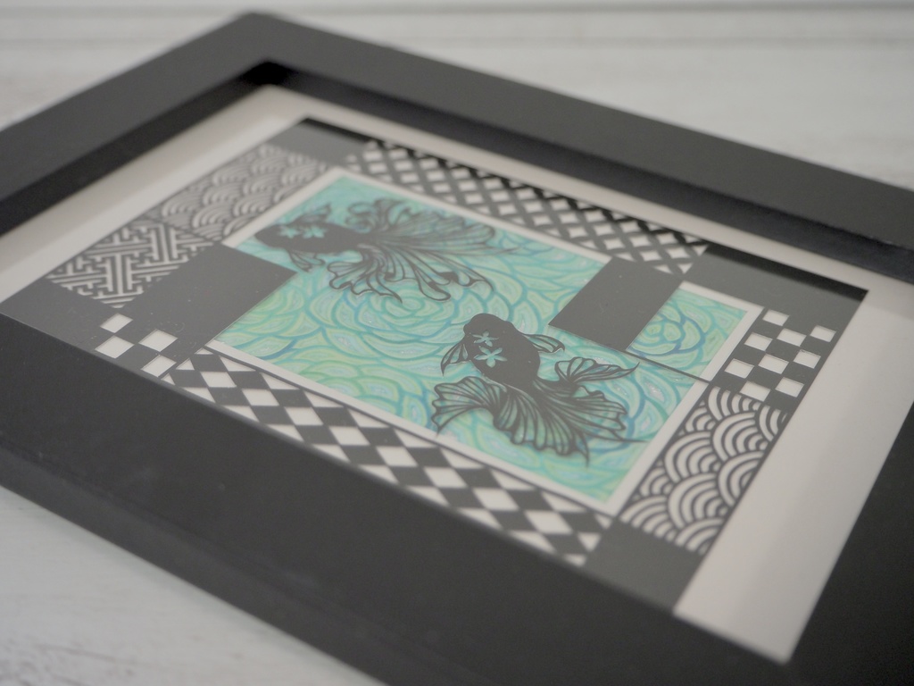 【切り絵】和蒼華金魚 - NAOAPOCO - BOOTH