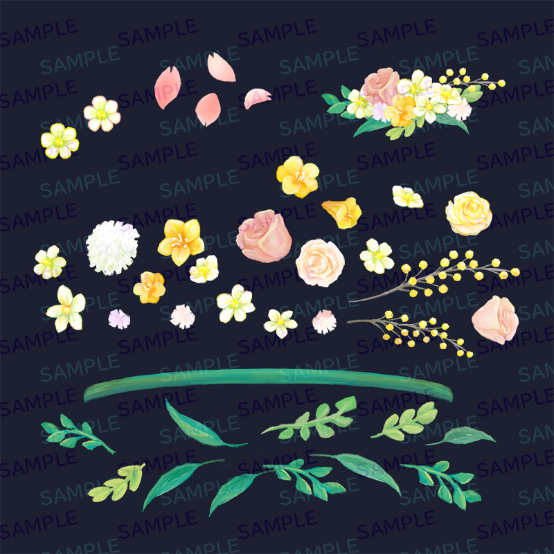 お花の冠素材 - だがおんBOOTH店 - BOOTH