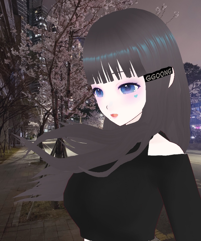 [vRoid] Bangs Long Hair with CubicPin (included reverse) - alphaggoong ...