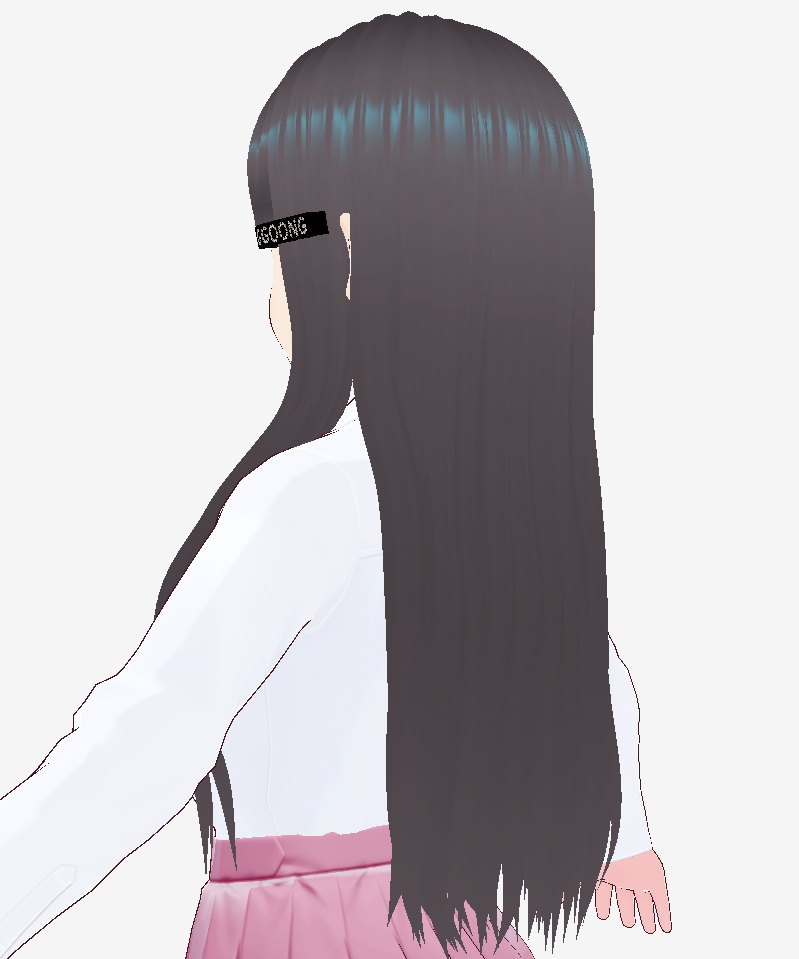 [vRoid] Bangs Long Hair with CubicPin (included reverse) - alphaggoong ...