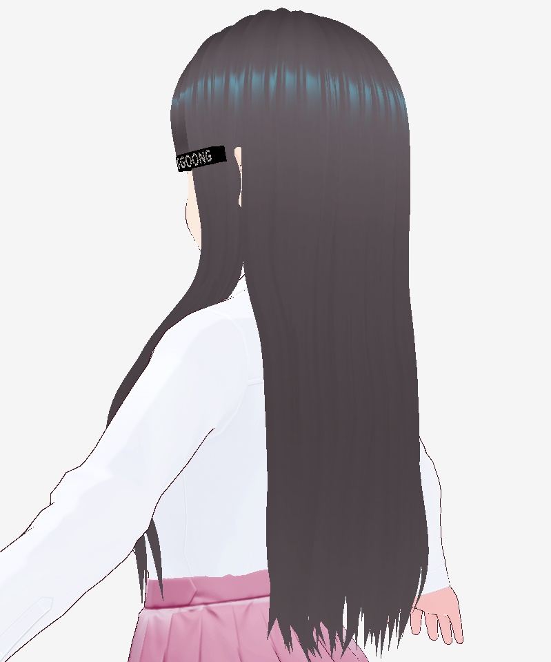 [vRoid] Bangs Long Hair with CubicPin (included reverse) - alphaggoong ...