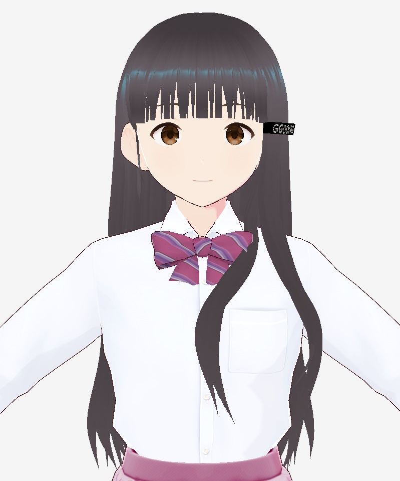 [vRoid] Bangs Long Hair with CubicPin (included reverse) - alphaggoong ...