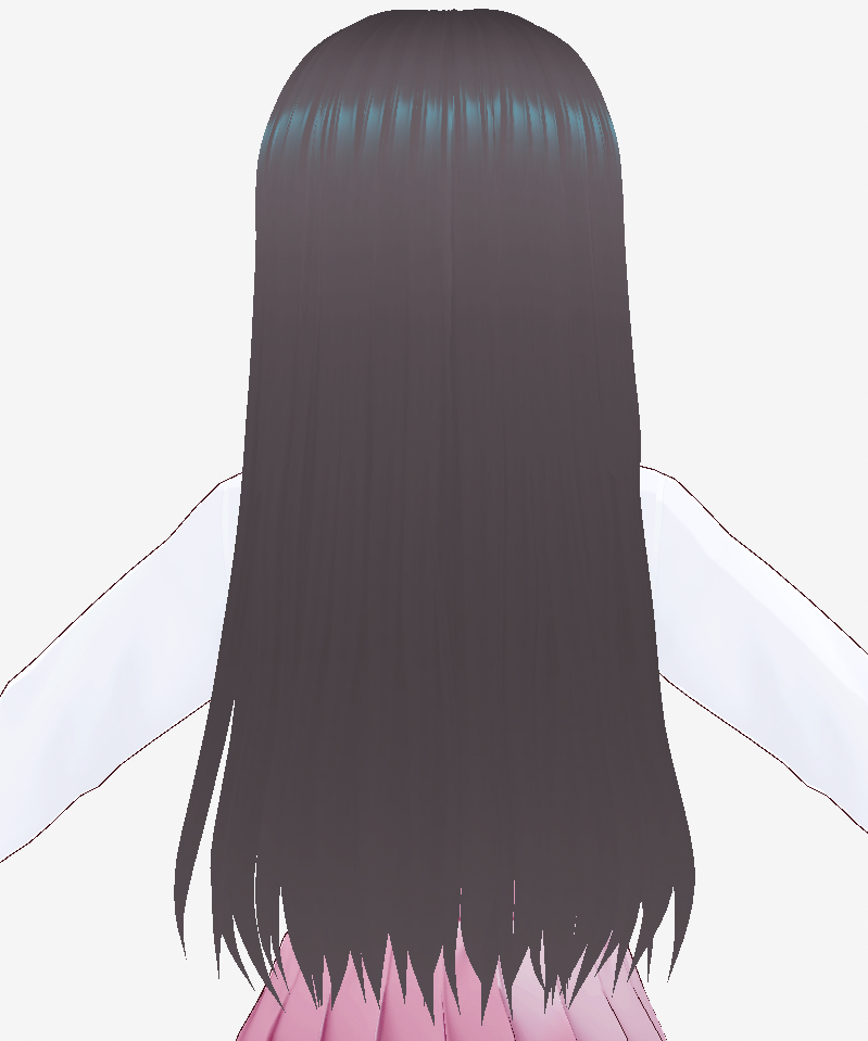 [vRoid] Bangs Long Hair with CubicPin (included reverse) - alphaggoong ...