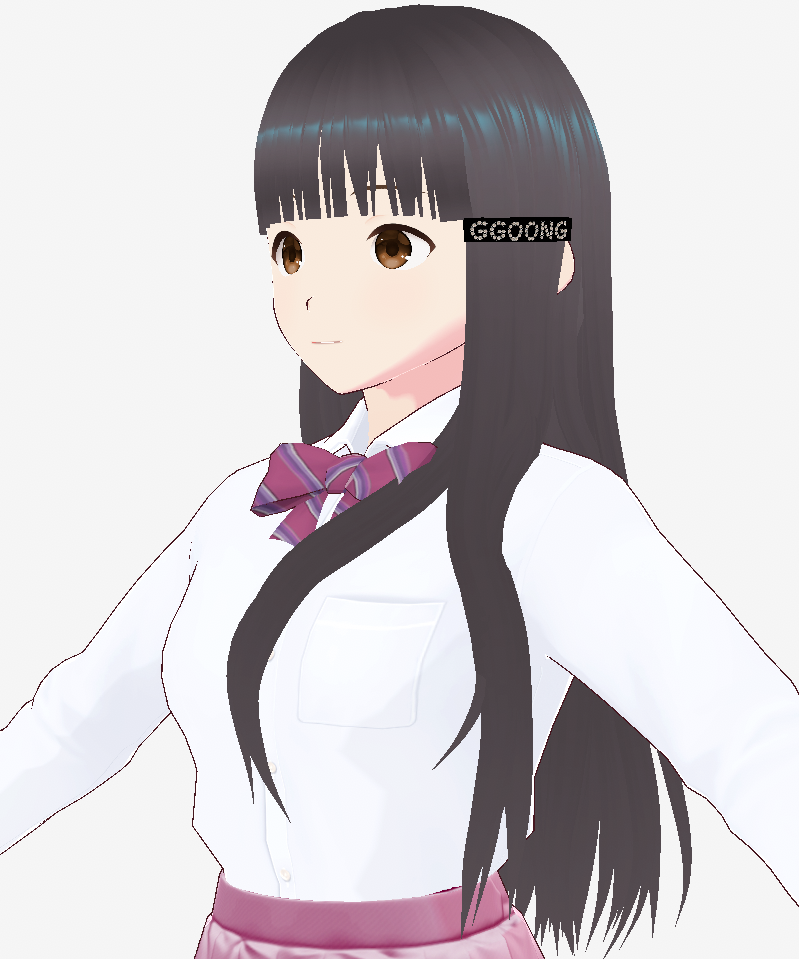 [vRoid] Bangs Long Hair with CubicPin (included reverse) - alphaggoong ...