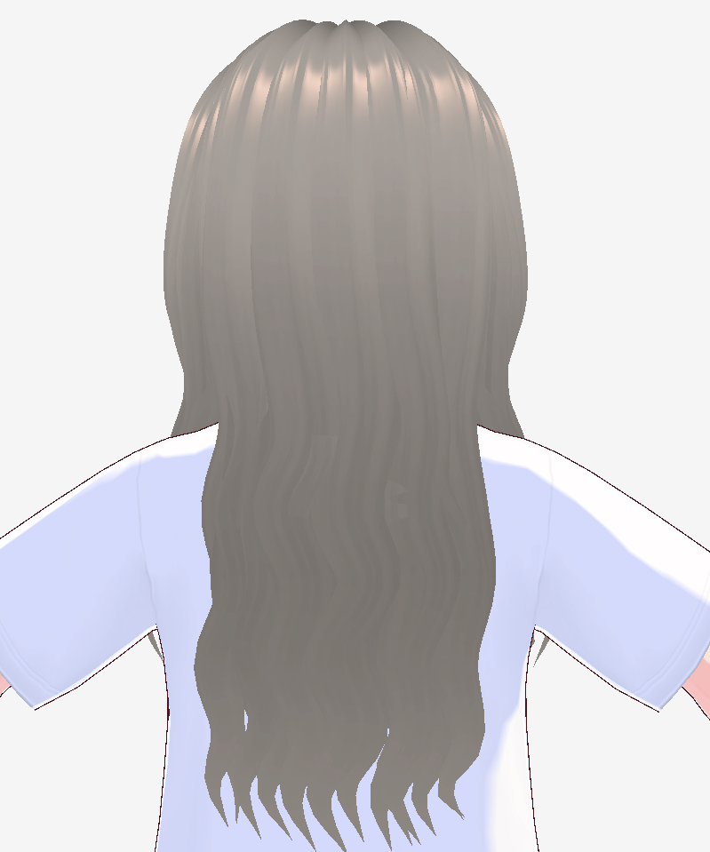 [vRoid] See-Through Bangs Thick Wavy Hairstyle - alphaggoong - BOOTH