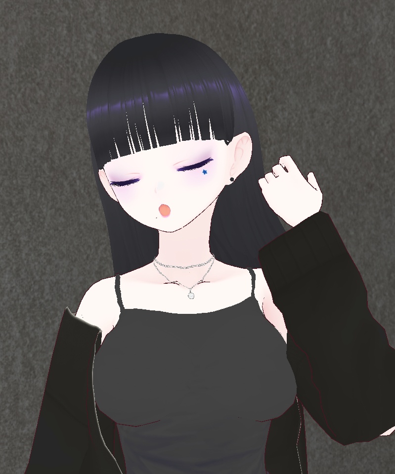 [vRoid] Full Bangs Long Hair - alphaggoong - BOOTH