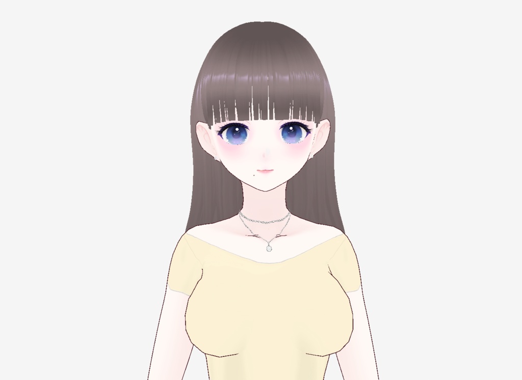[vRoid] Full Bangs Long Hair - alphaggoong - BOOTH