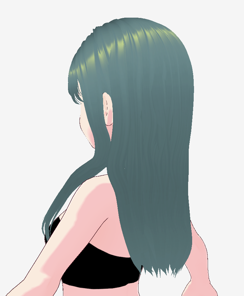 [vRoid] See-Through Bangs, Soft Wavy Hairstyle - alphaggoong - BOOTH