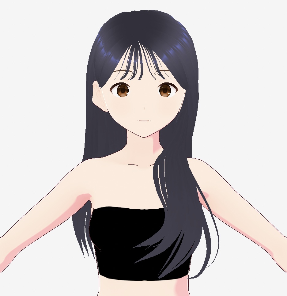 [vRoid] See-Through Bangs, Long Hair - alphaggoong - BOOTH