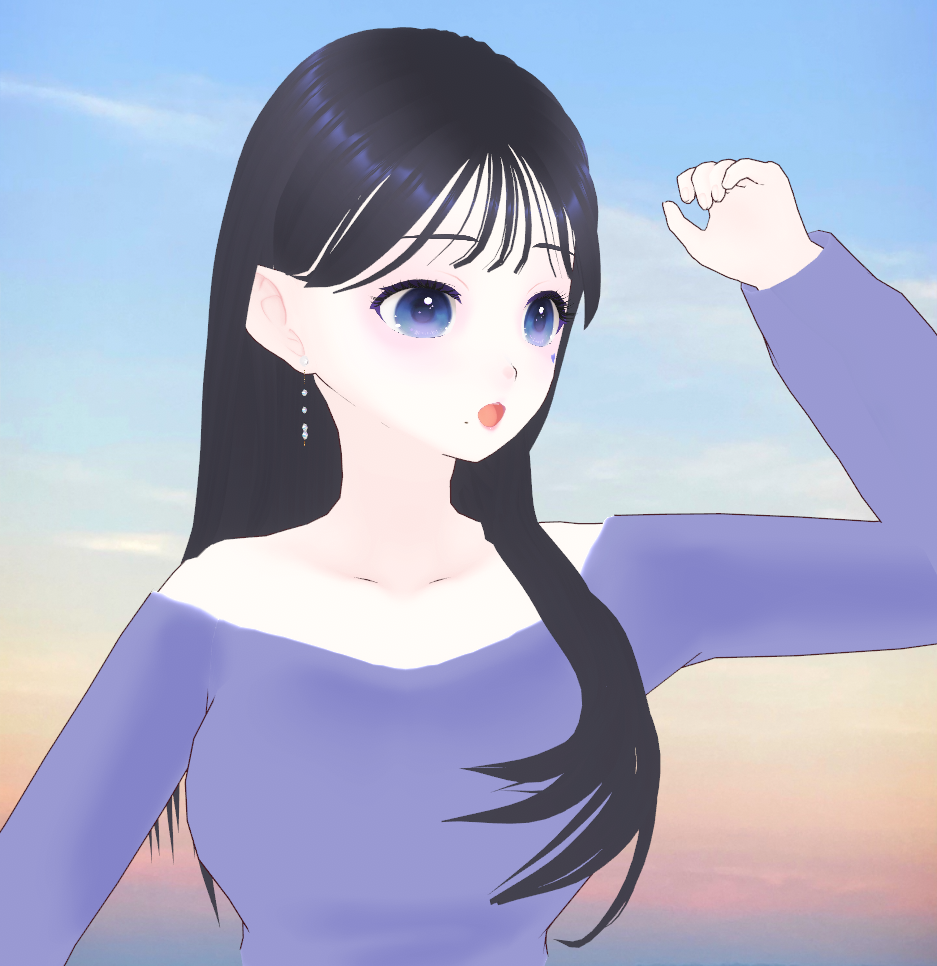 [vRoid] See-Through Bangs, Long Hair - alphaggoong - BOOTH