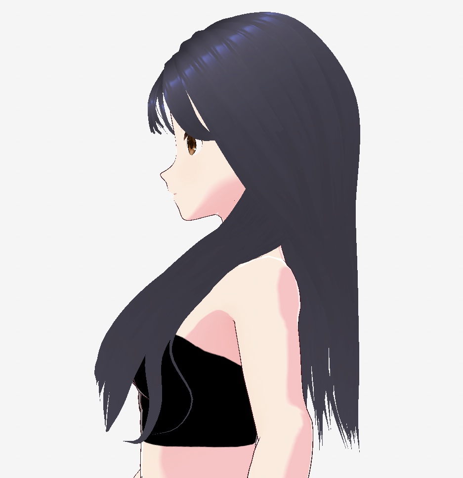 [vRoid] See-Through Bangs, Long Hair - alphaggoong - BOOTH