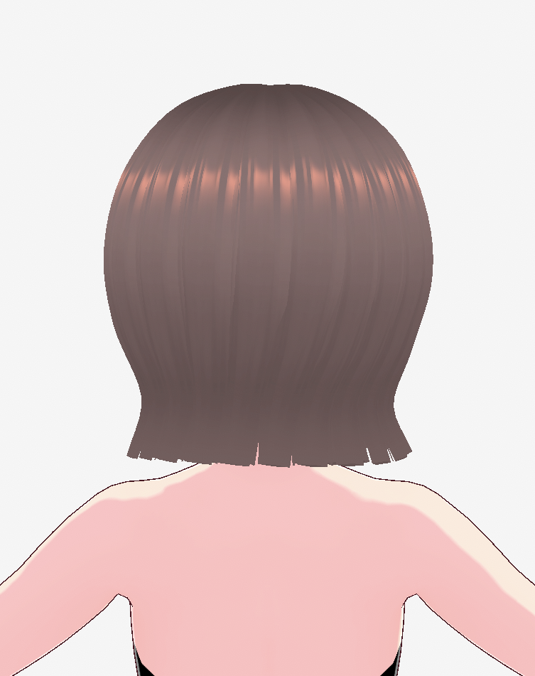 [vRoid] Out C-Curl Bobbed Hair with Bangs - alphaggoong - BOOTH
