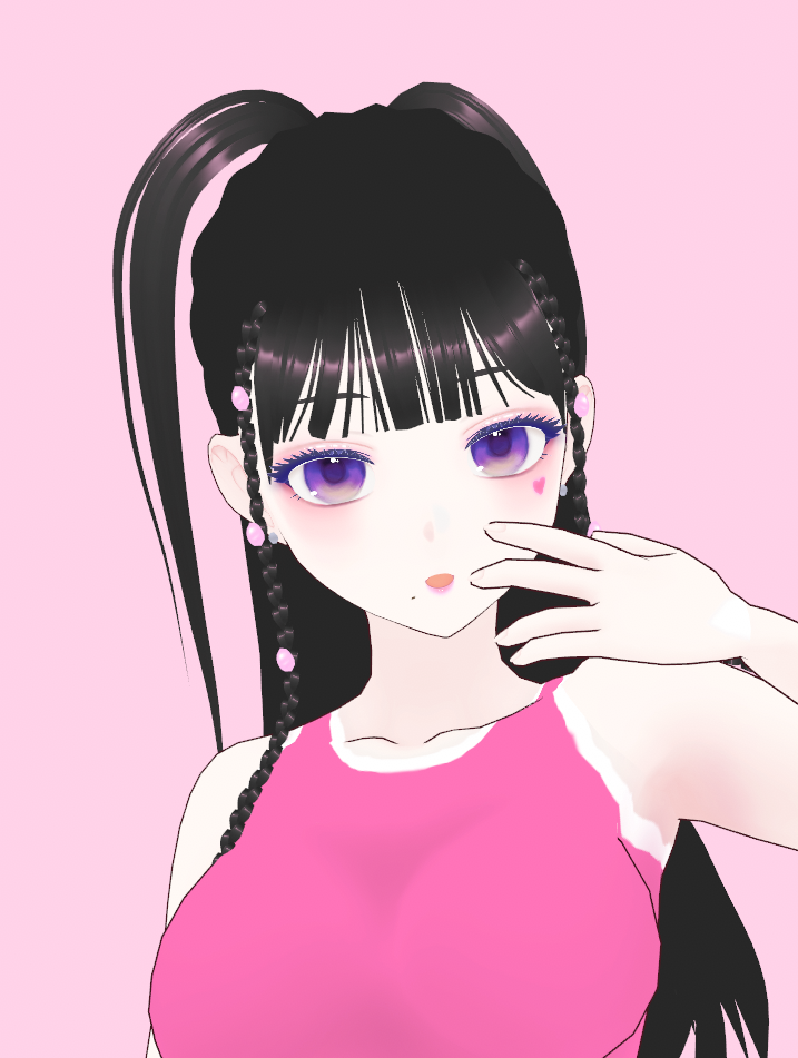 [vRoid] Lovely an Antenna half-up Hairstyle with CandyPin - alphaggoong ...