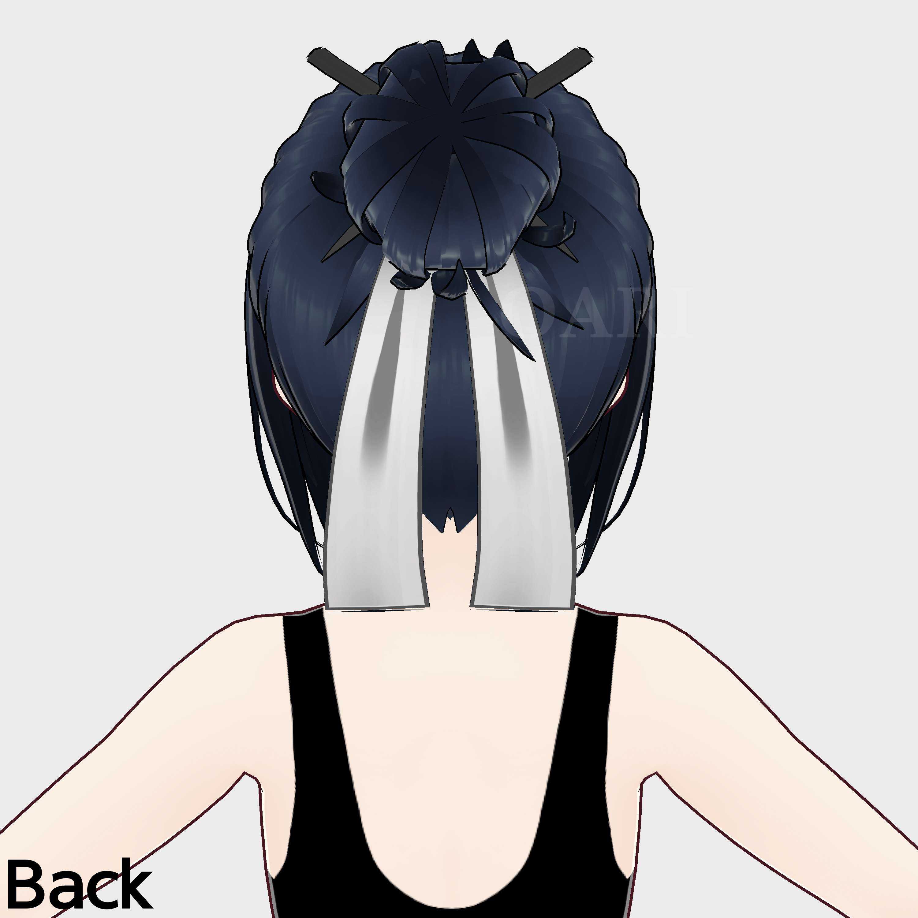 【VRoid】お団子ヘアプリセット / single bun hair preset - OARI shop - BOOTH