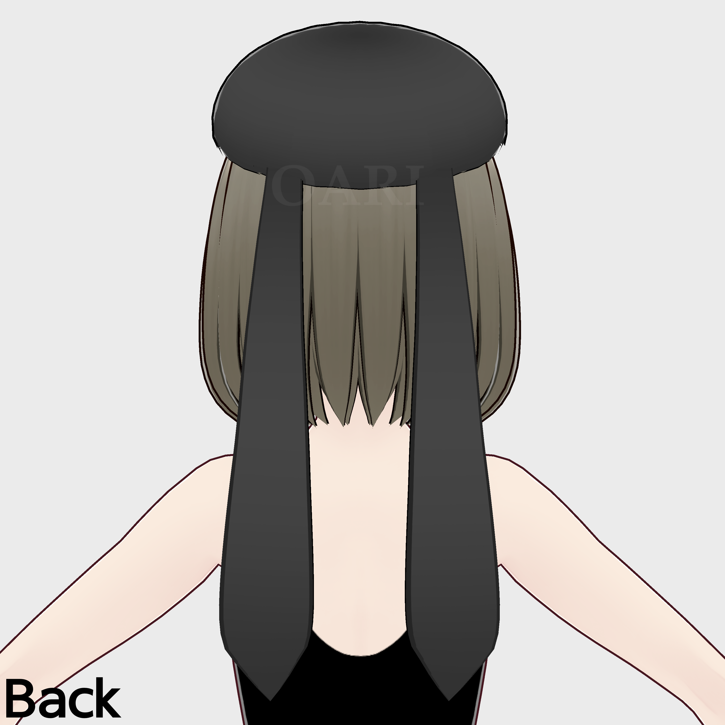 【VRoid】うさみみベレー帽ヘアプリセット / Hair with bunny beret preset - OARI shop - BOOTH