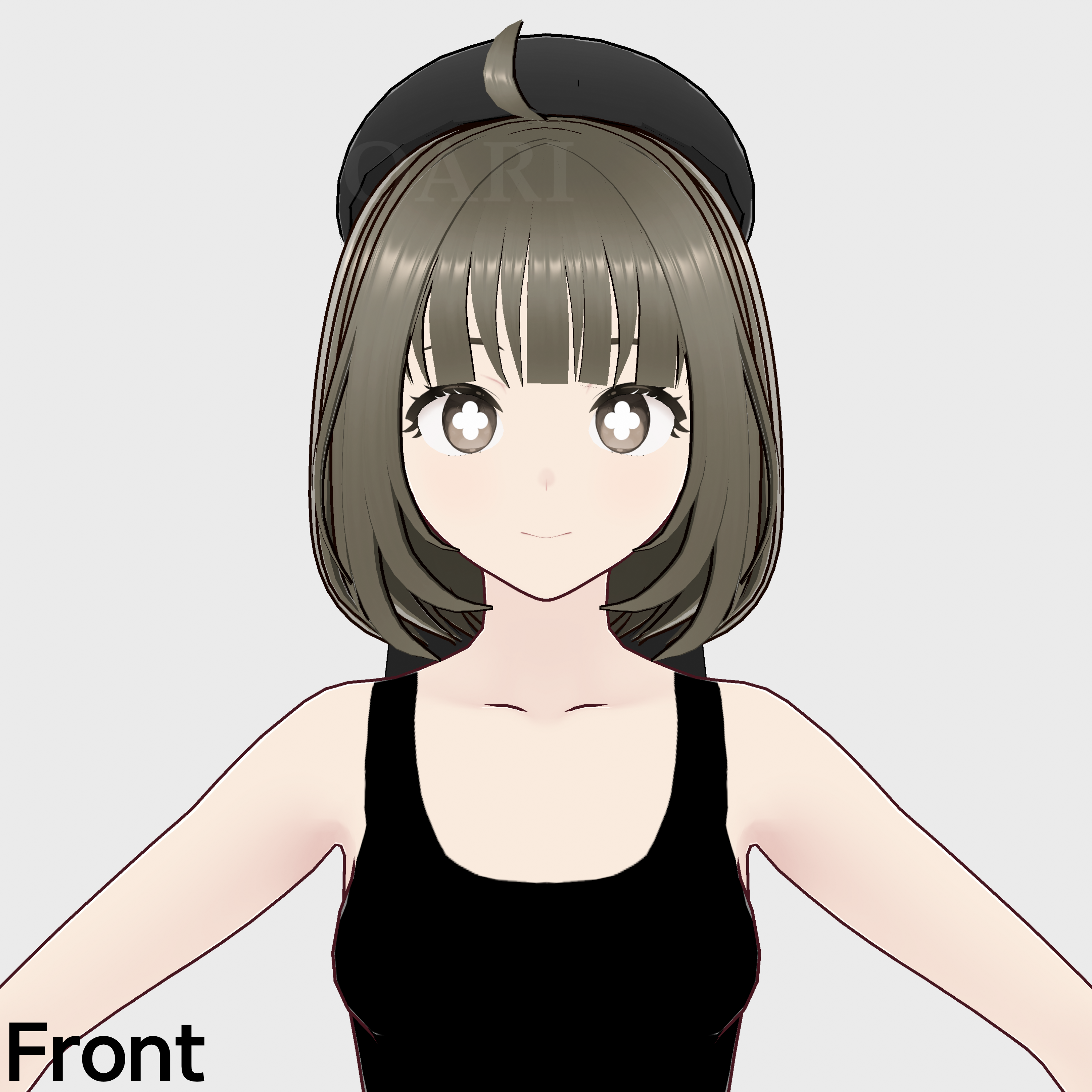 【VRoid】うさみみベレー帽ヘアプリセット / Hair with bunny beret preset - OARI shop - BOOTH