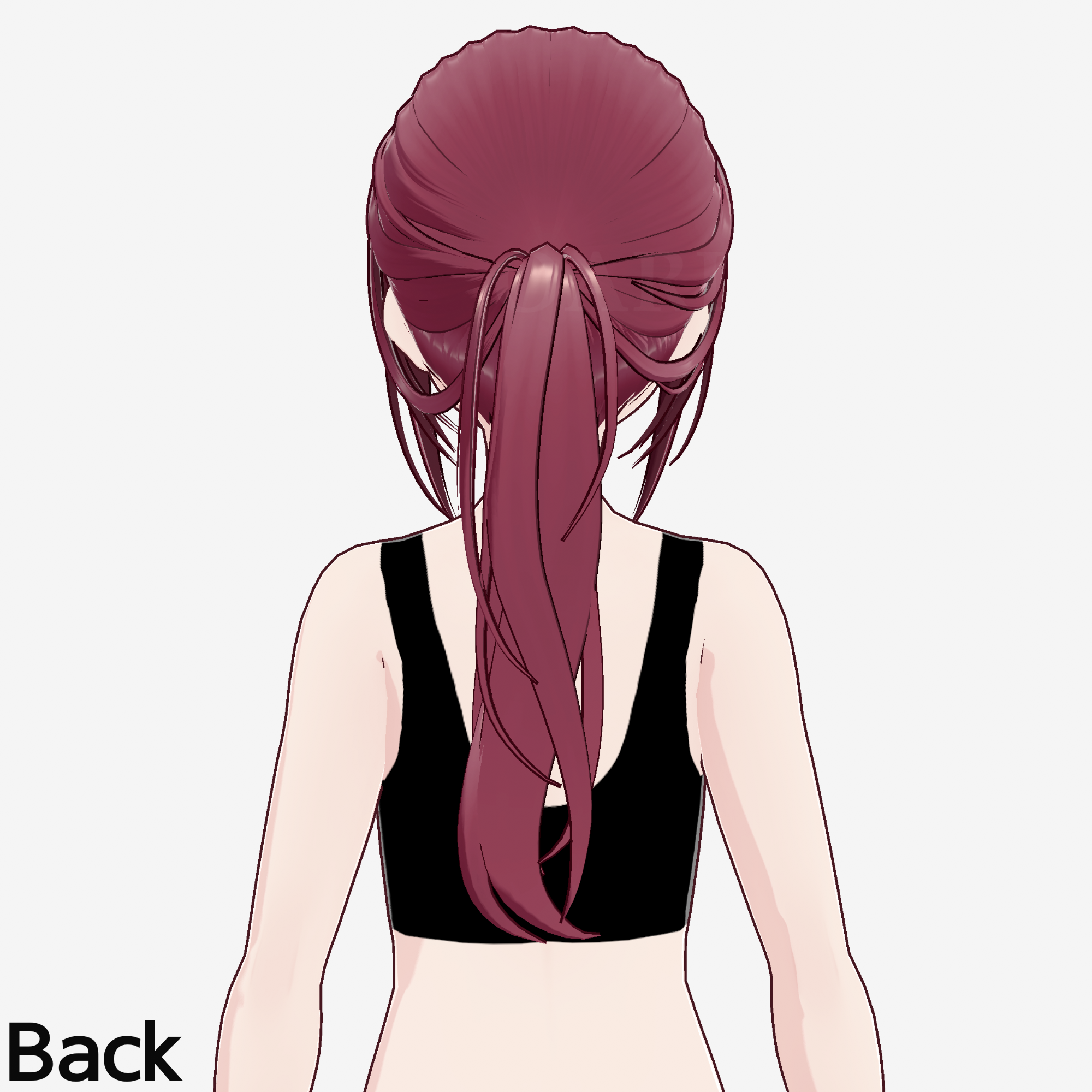 【VRoid】ポニーテールヘアプリセット / Ponytail hair preset - OARI shop - BOOTH