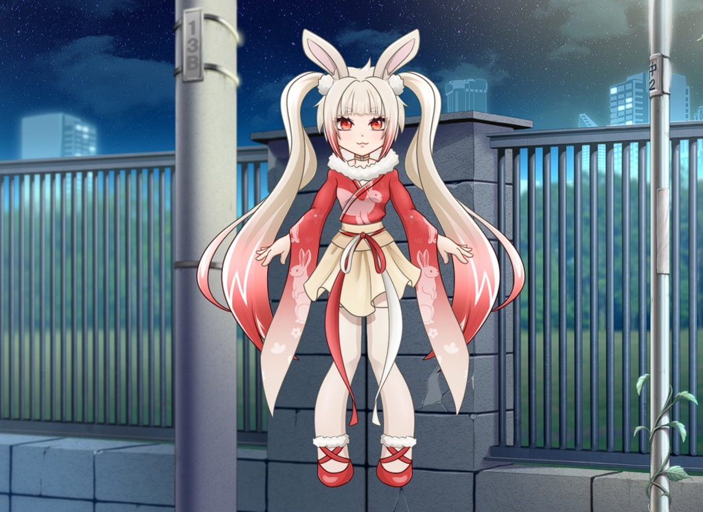 Bunny Girl 2D VTuber Model - vyris2d - BOOTH