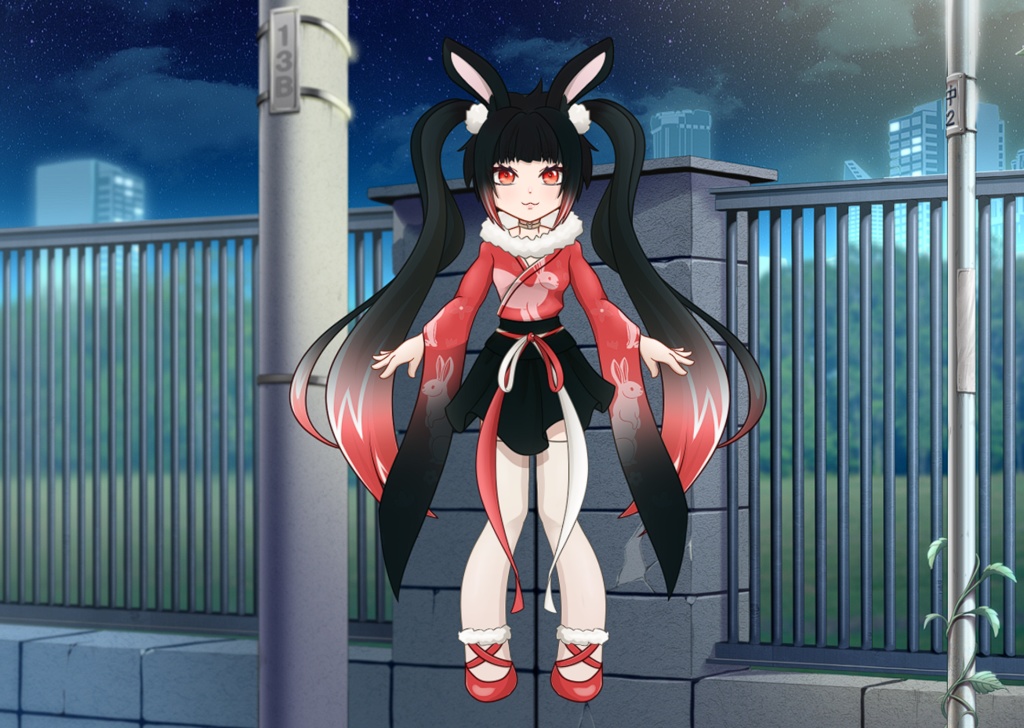 Bunny Girl 2D VTuber Model - vyris2d - BOOTH