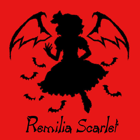 【手刷り】シルエットTシャツ レミリアb Lサイズ - n dash plus - BOOTH