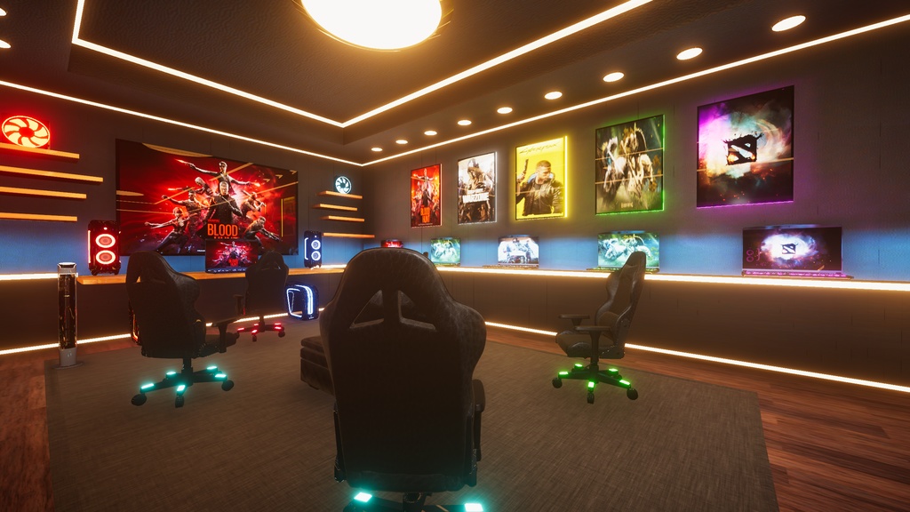 【VRChat Gaming Room】 - Animus VR Productions - BOOTH