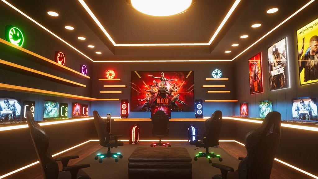 【VRChat Gaming Room】 - Animus VR Productions - BOOTH