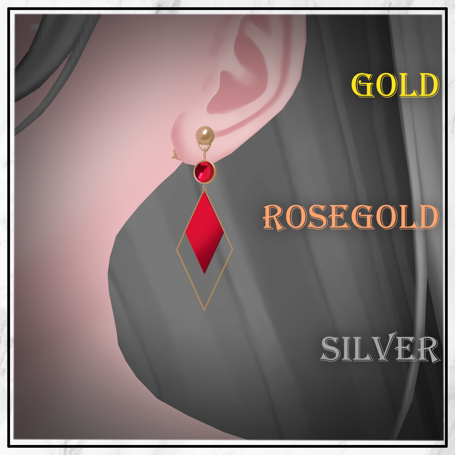 [VRChat] Diamond Earing - Overay - BOOTH