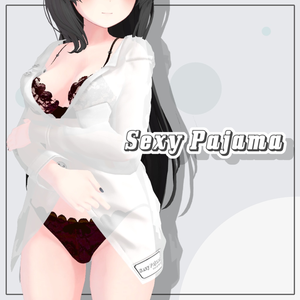 【4アバター対応】 Sexy Pajama 【vrchat想定】 Overay Booth