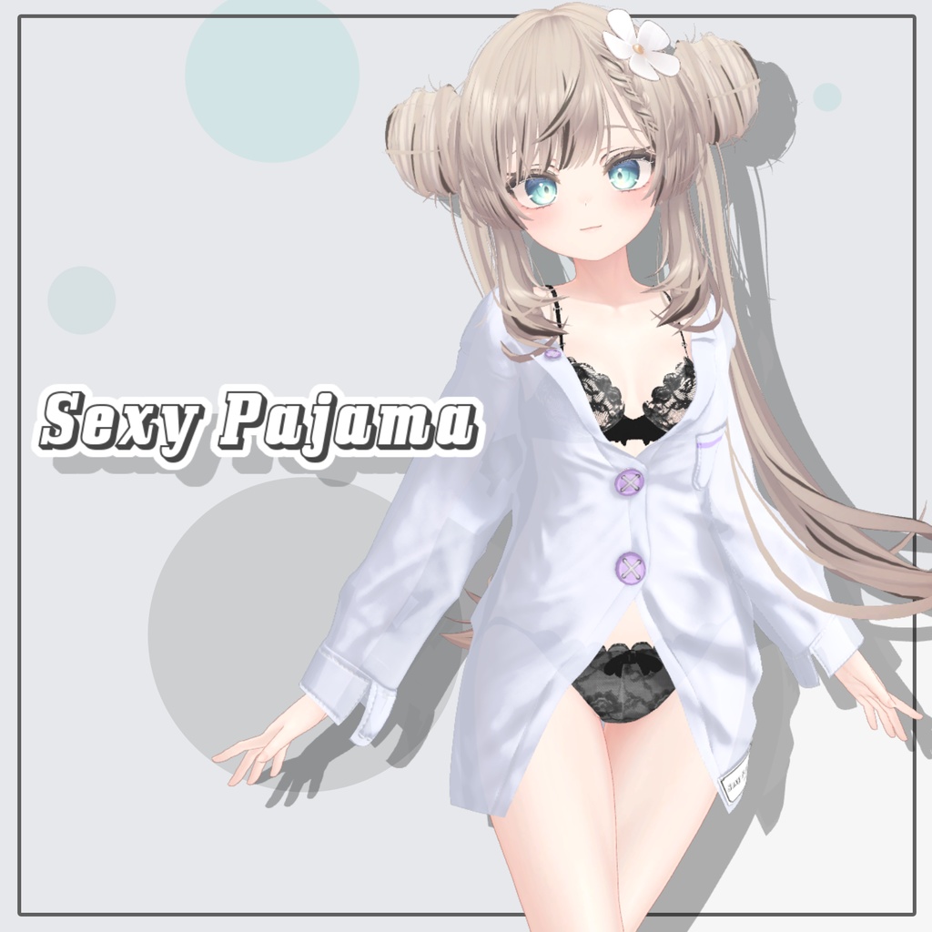 【4アバター対応】 Sexy Pajama 【vrchat想定】 Overay Booth