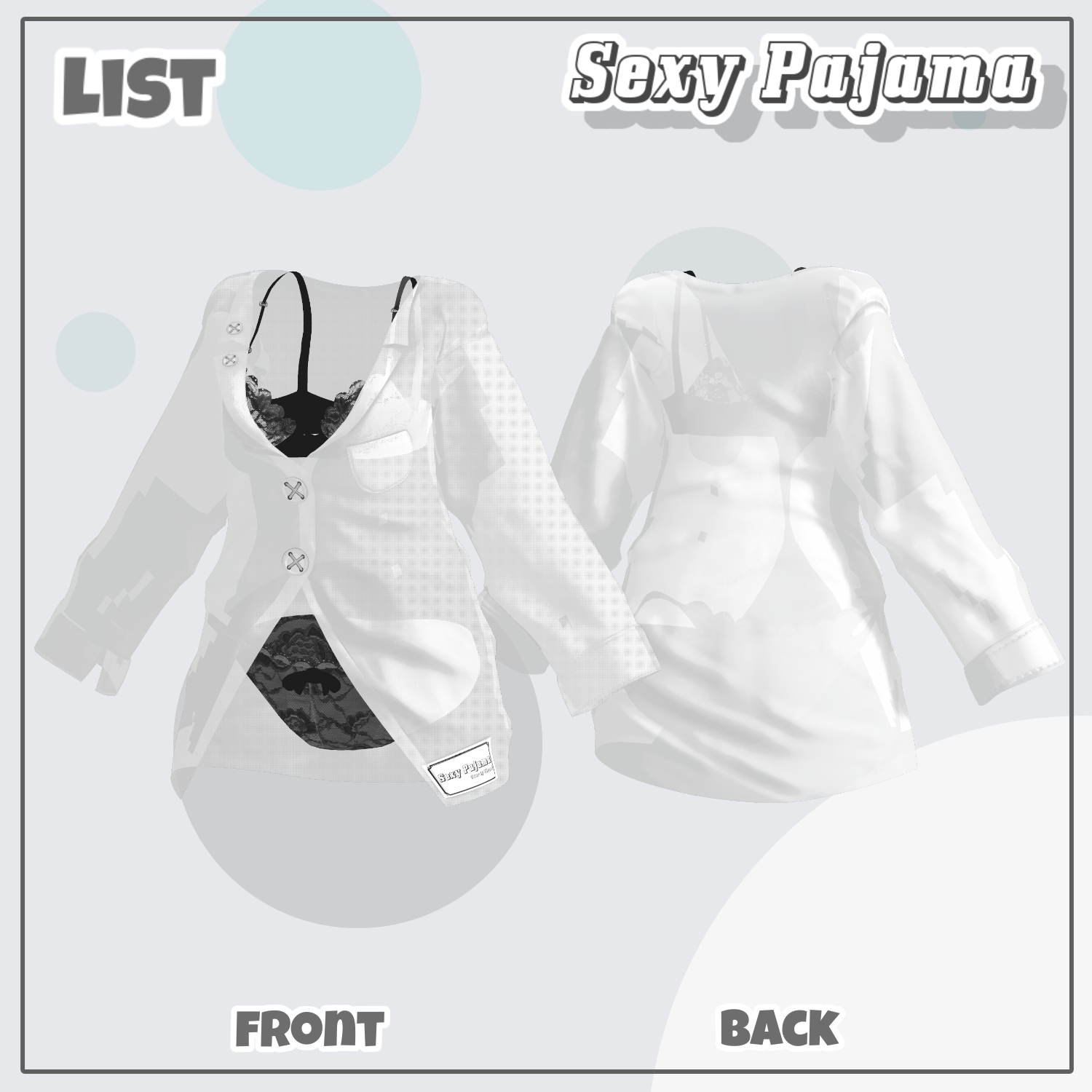 【4アバター対応】 Sexy Pajama 【VRChat想定】 - Overay - BOOTH