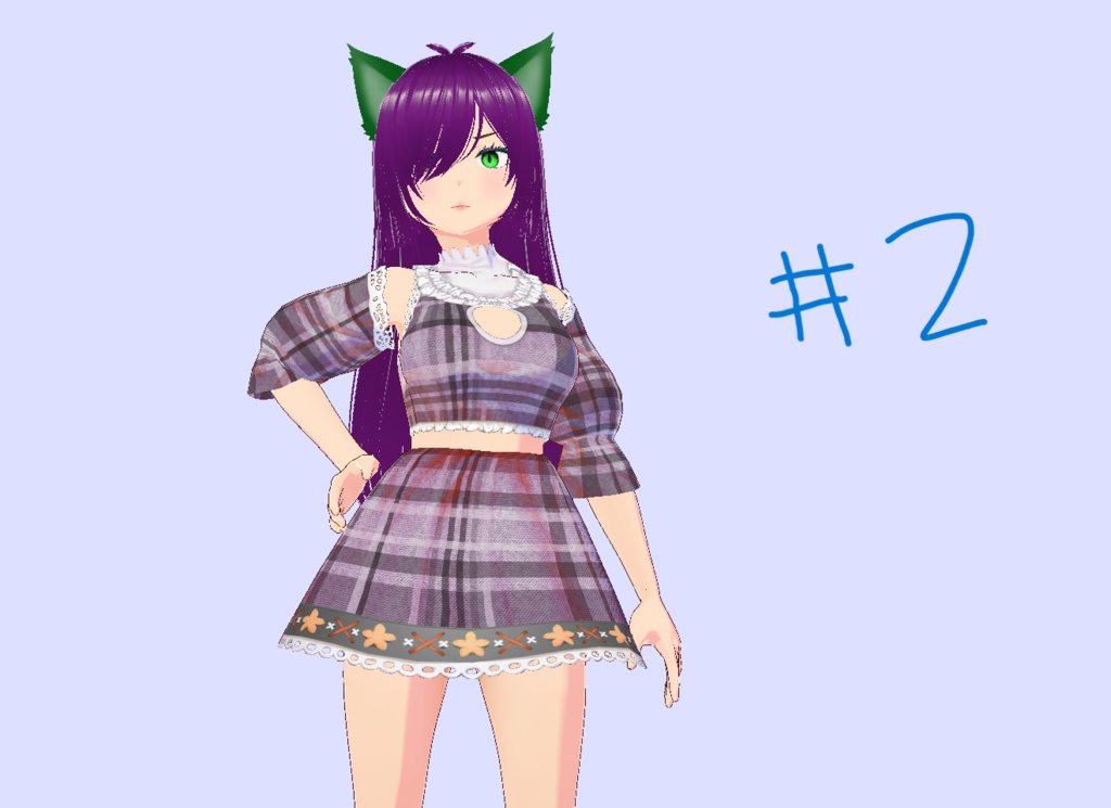 Plaid Frill Dress: 5 Palates - green-cat - BOOTH