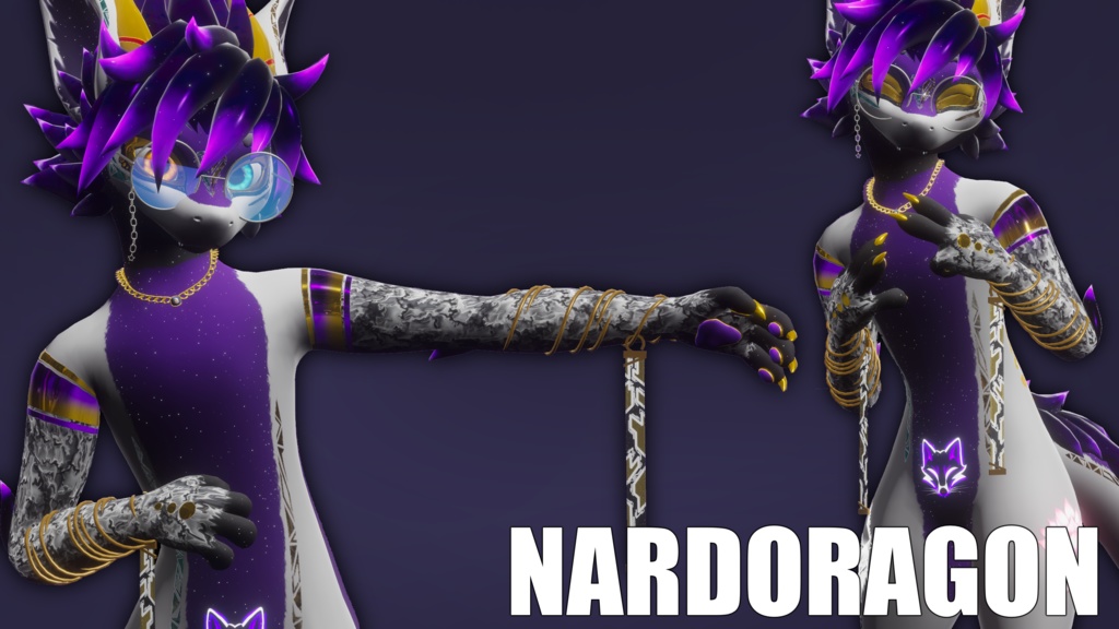 Spirals & ribbons [novabeast/rex/nardo] (VRChat) - geekill - BOOTH