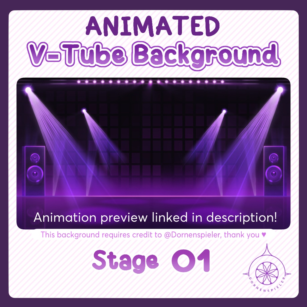 Stage 01 II Animated V-Tube Background - Dornenspieler - BOOTH