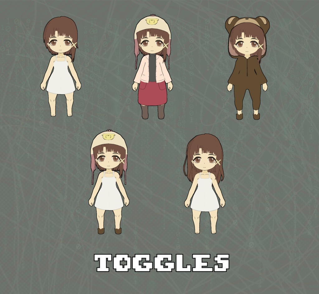 Lain [VRC Avatar] Serial Experiments Lain - birdchii - BOOTH