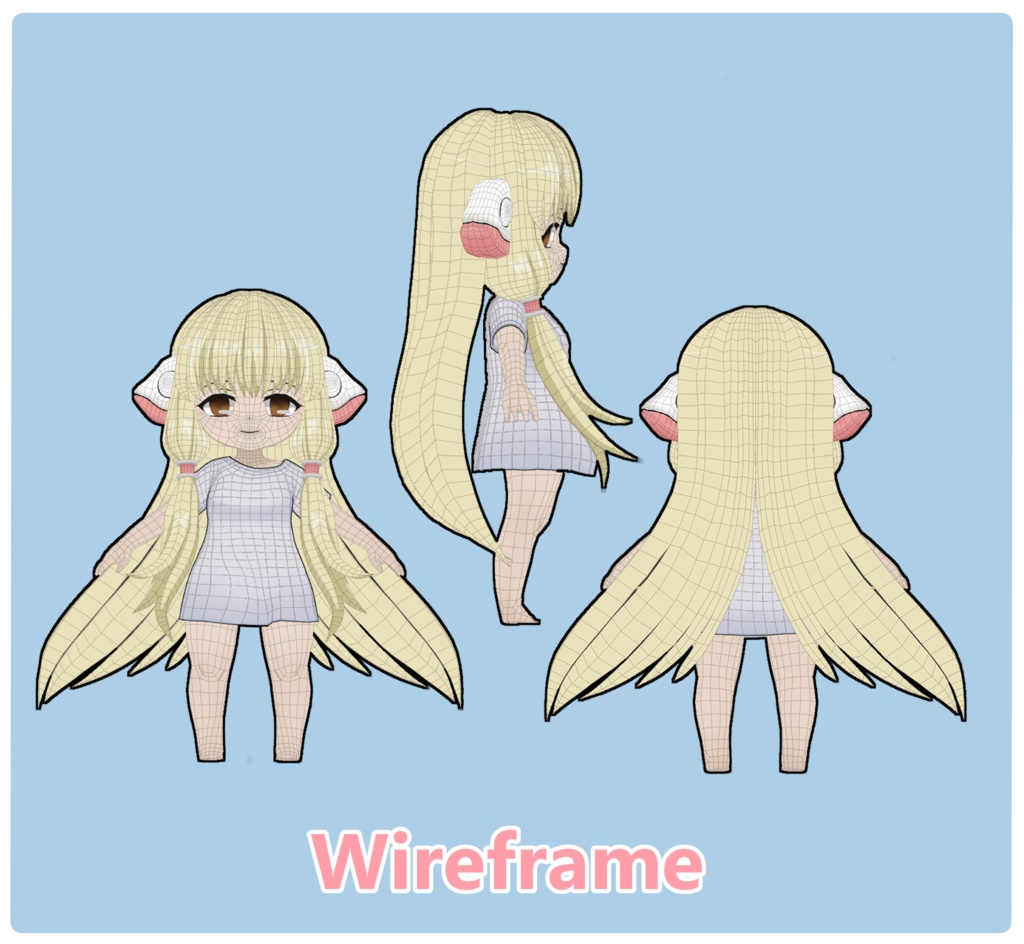 [VRChat] Chii - Chobits Chibi 3D Model - birdchii - BOOTH