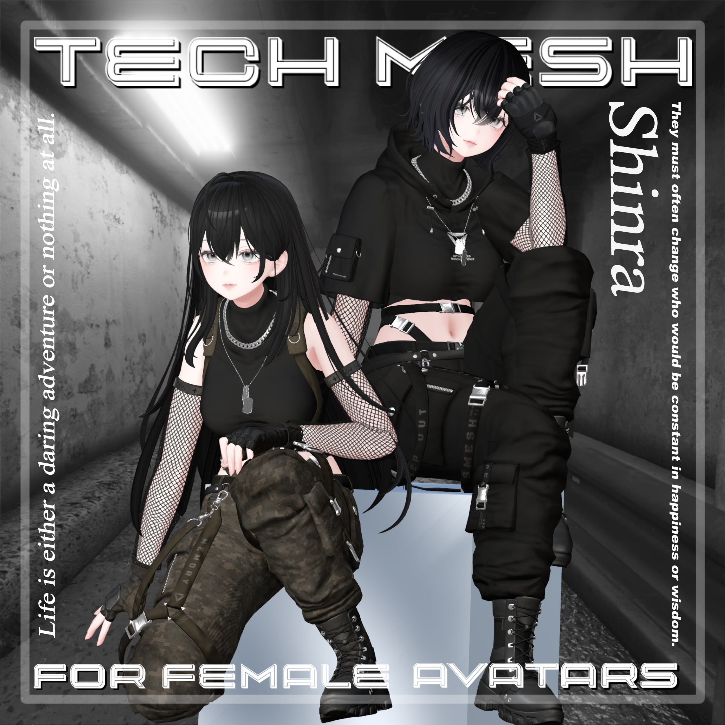Tech Mesh (for Female avatars) #3BON - 3BON - BOOTH