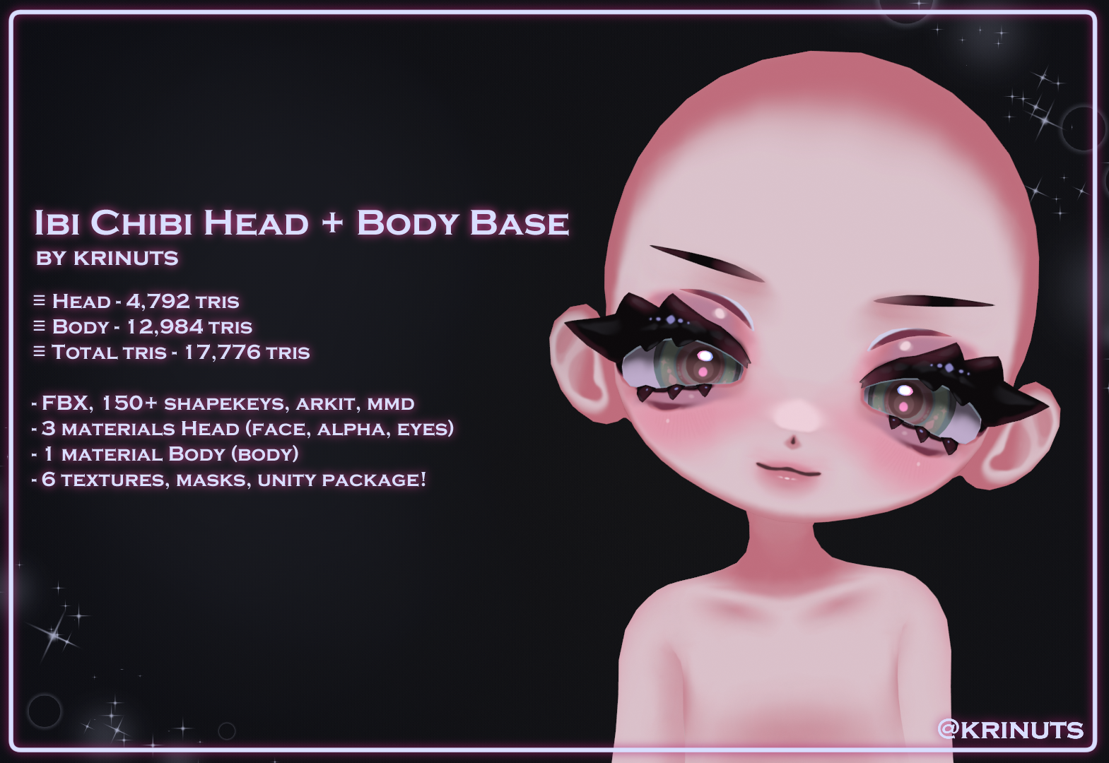 Ibi Chibi Head and Body Base - krinuts - BOOTH