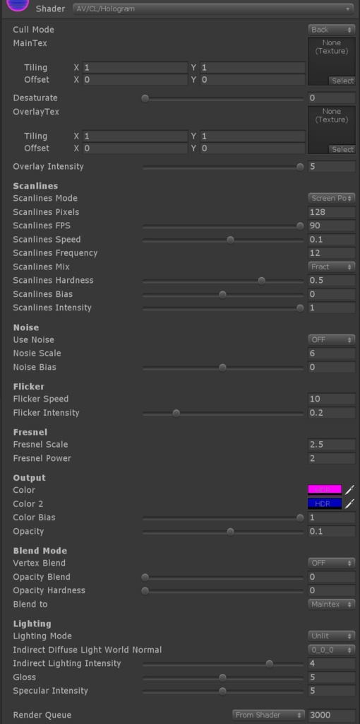 AV CL Hologram [Shader] - DeltaGem Shaders - BOOTH