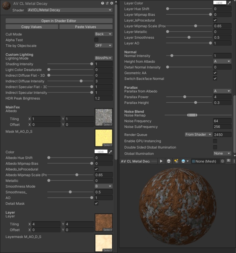 AV CL Metallic Decay [Shader] - DeltaGem Shaders - BOOTH