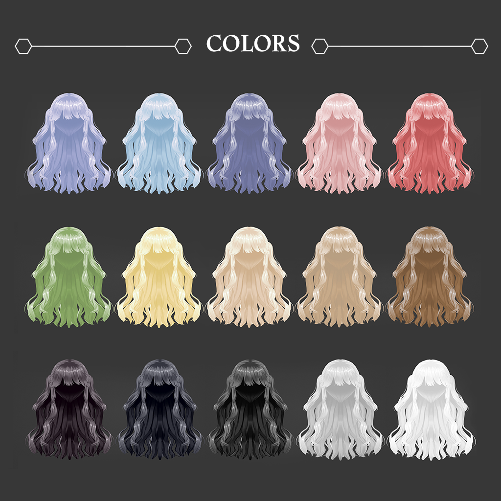 [VRC 髪型] Half twintails(6アバター対応) - Xaro - BOOTH