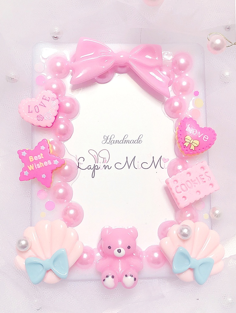 レジン 硬質 トレカケース B8 推し活 チェキ ポップ おもちゃ ピンク ベア - Lapin MiMi - BOOTH