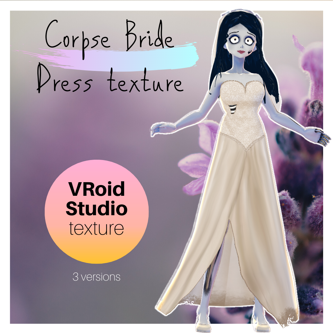 [VRoid Studio Texture] Corpse bride dress - Wedding dress - arinvern ...