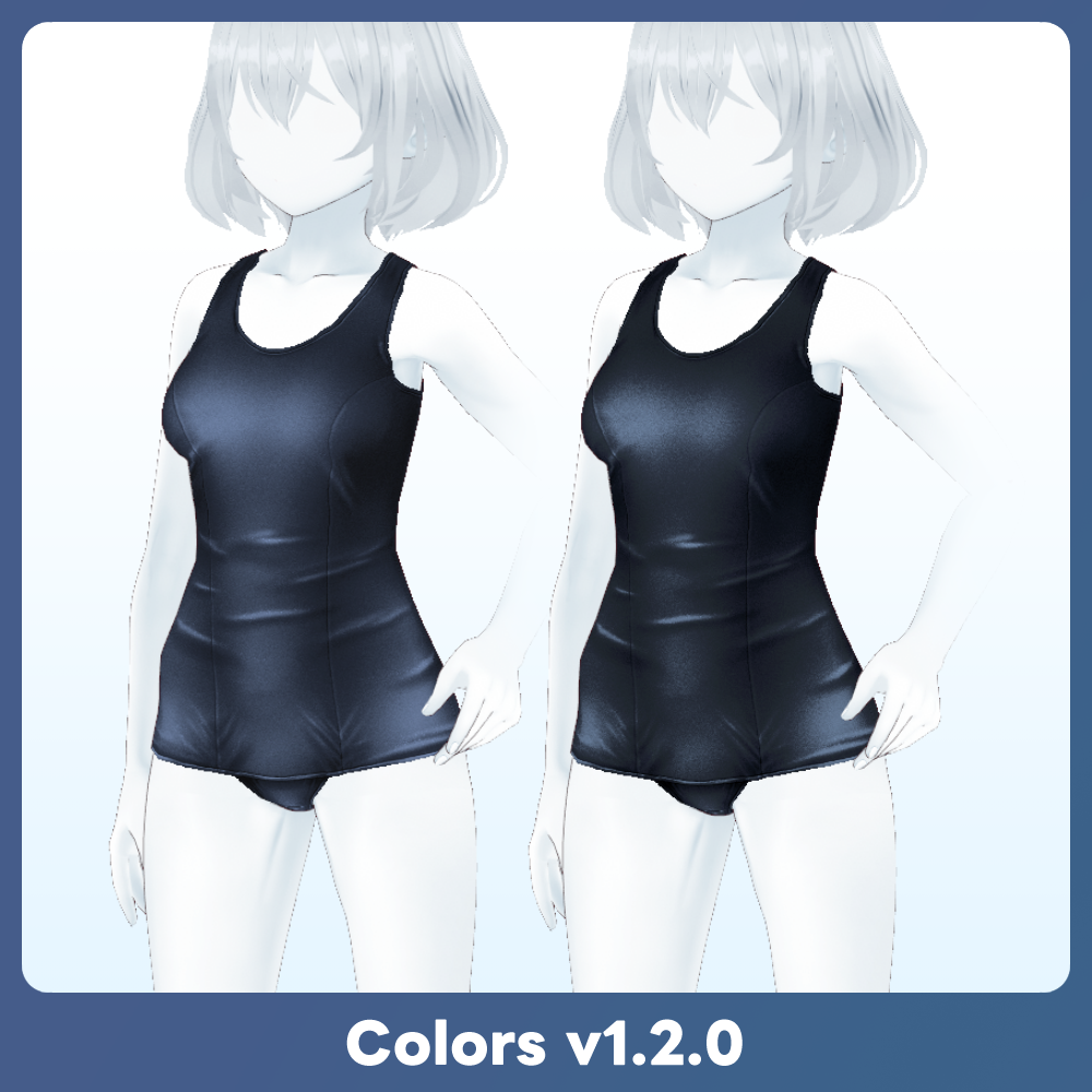 【UPDATED VRoid 3Color】スクール水着セット Sukumizu Swimsuit - F/A インダストリーズ - BOOTH
