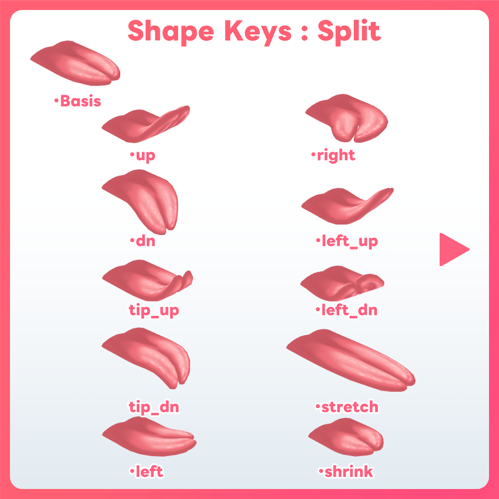 【VRC XWEAR FBX】フェティッシュな舌2 Realistic Tongue for VRChat XWear - F/A ...