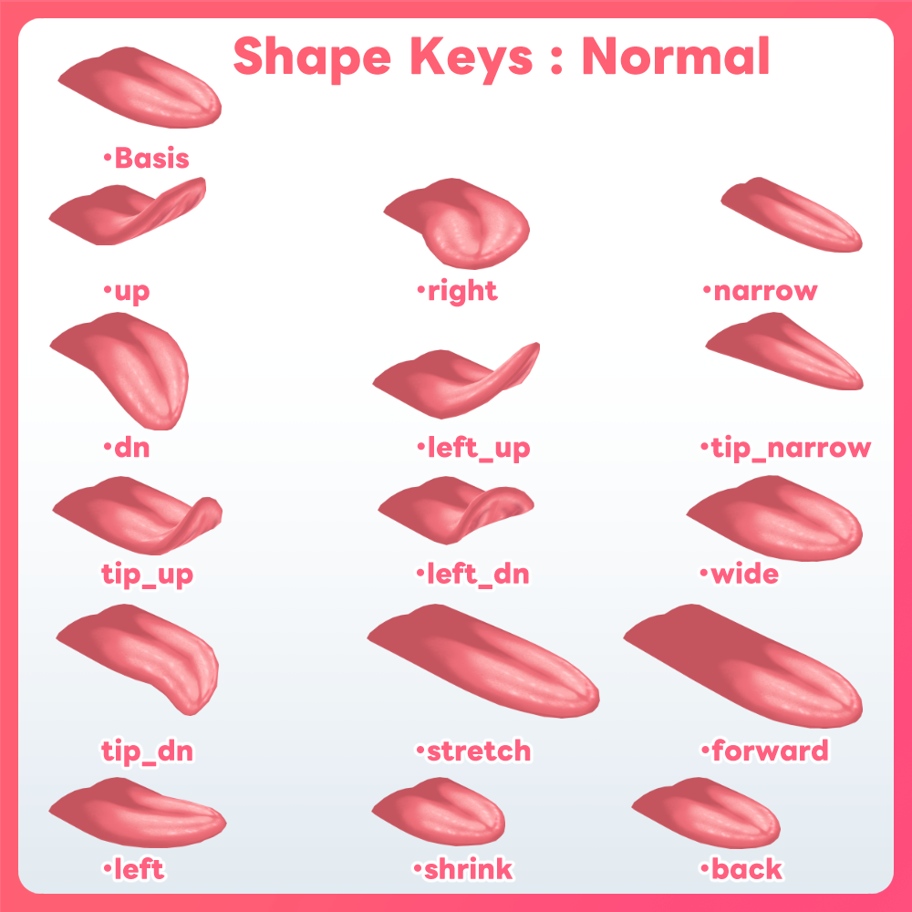 【通常・スプタン VRC XWEAR FBX】フェティッシュな舌2 Realistic Tongue for VRChat XWear - F ...