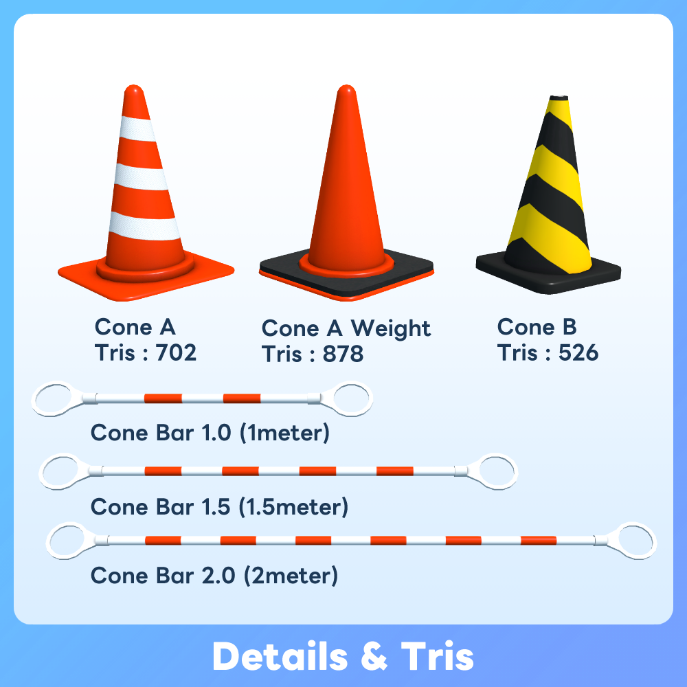 【FBX GLB】アルティメット カラーコーン The ULTIMATE Traffic Cone Collection - F/A ...